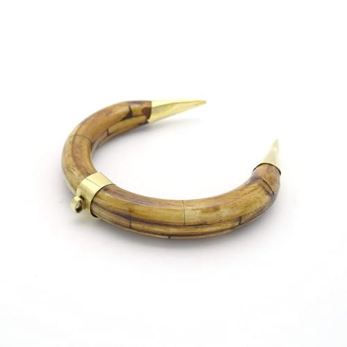 Bone Crescent Pendant | Thick Double Ended Crescent Shaped Natural Ox ...