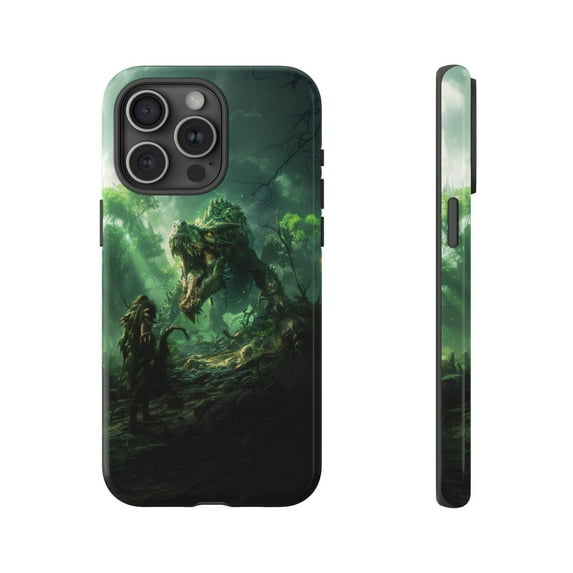 Bone Dragon Druid Jungle Battle Scene Phone Case with iPhone 17 to 11 ...