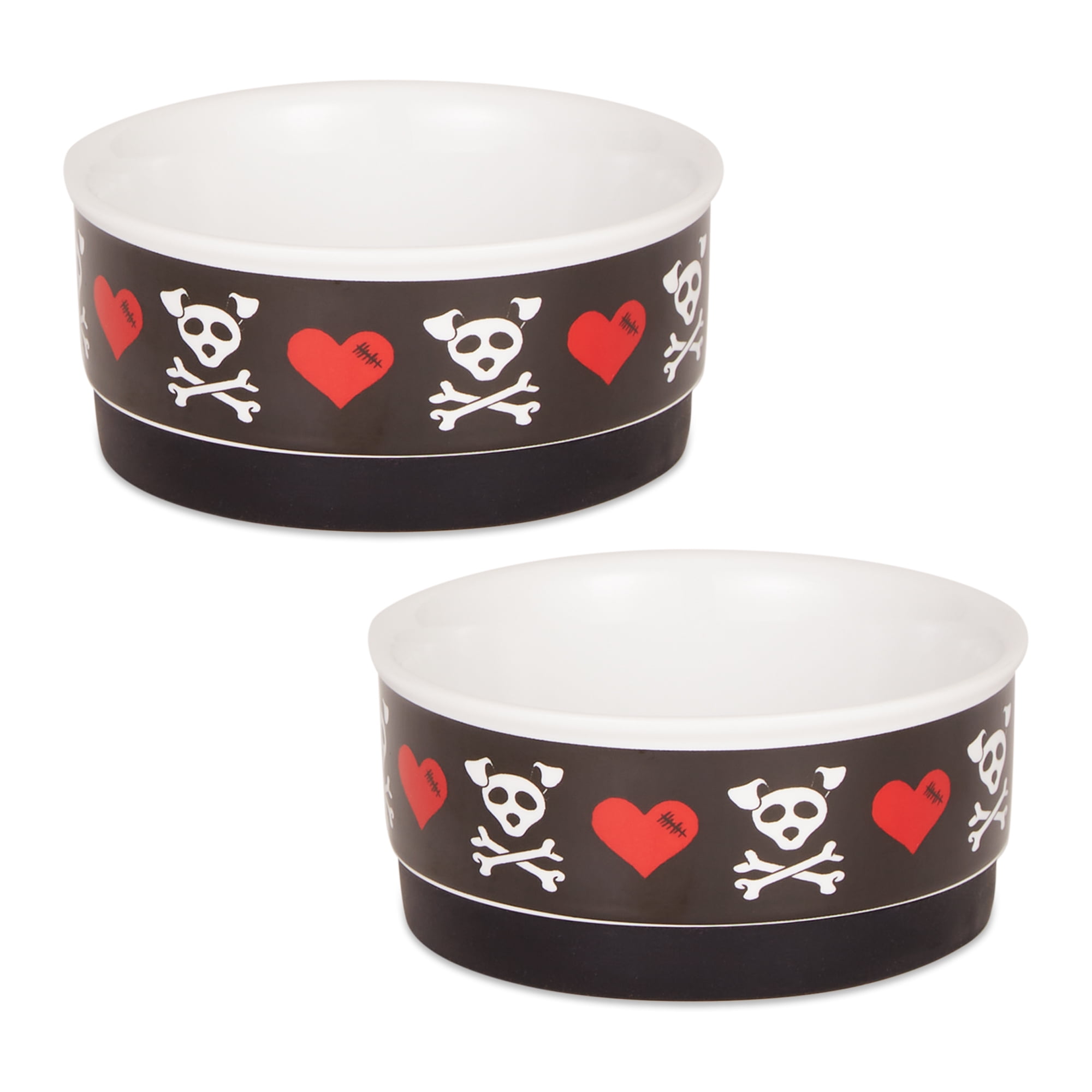 DII Pet Bowl Peace Paw, Medium 6Dx2H (Set of 2) - Walmart.com