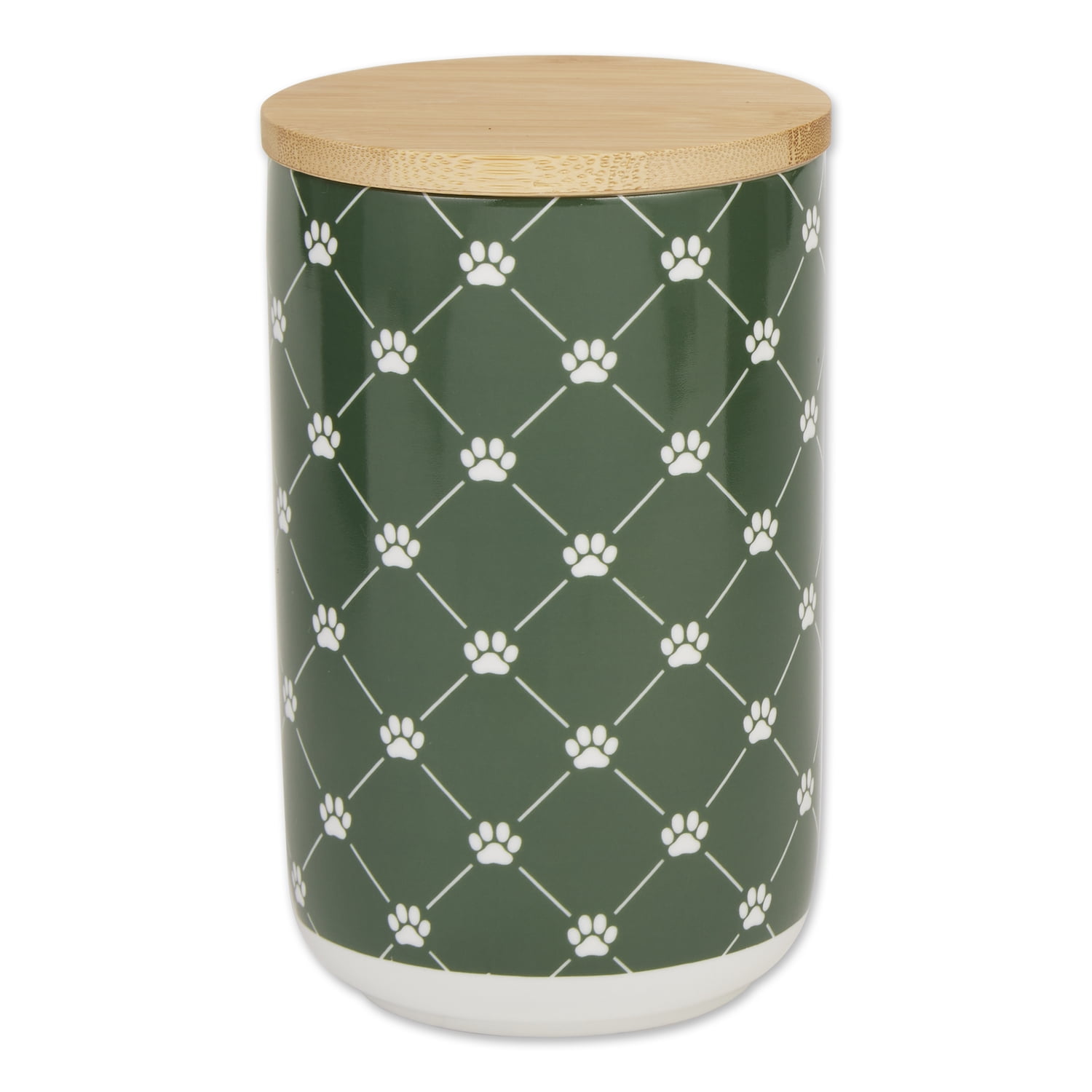 DII Hunter Green Trellis Paw Ceramic Treat Canister - Walmart.com