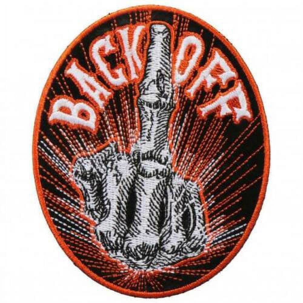 Bone Finger Back Off - Iron-on Patch, Officially Licensed Original Artwork, 3.25"x4" - Walmart.com