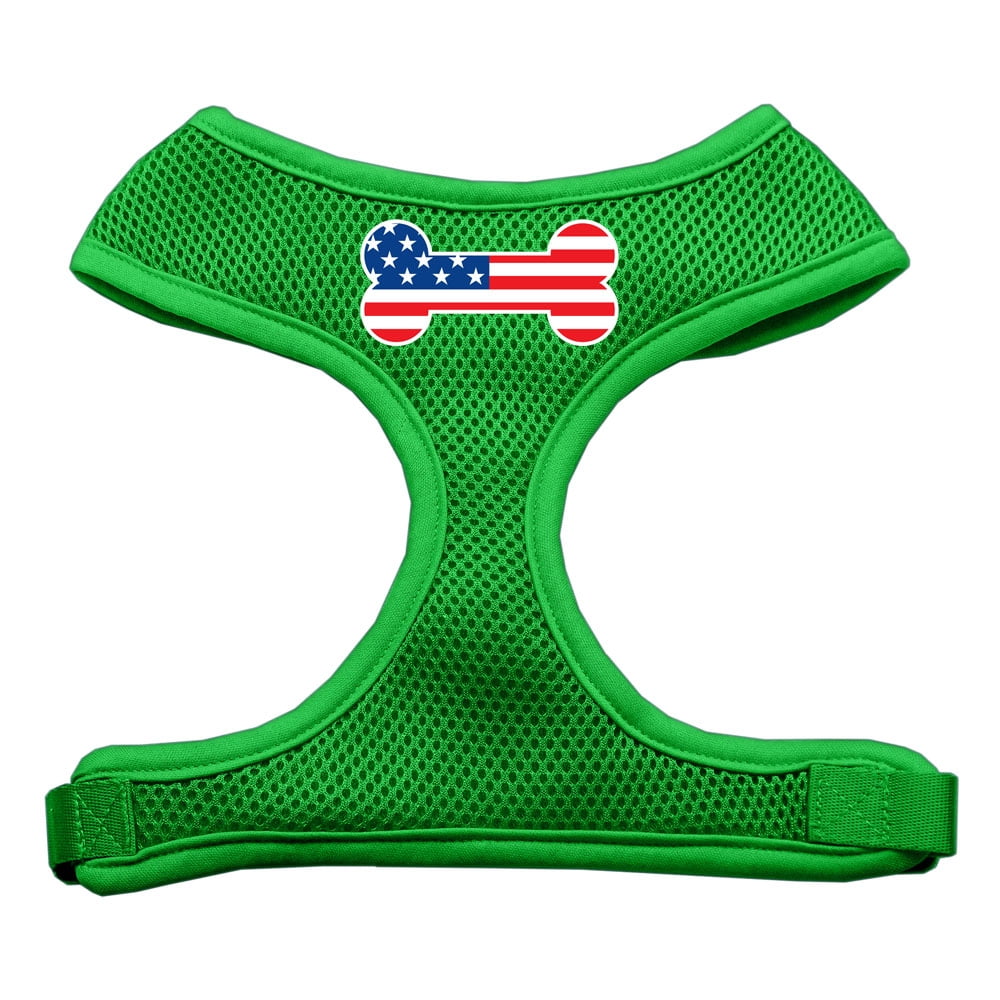 Bone Flag USA Screen Print Soft Mesh Pet Harness - Walmart.com