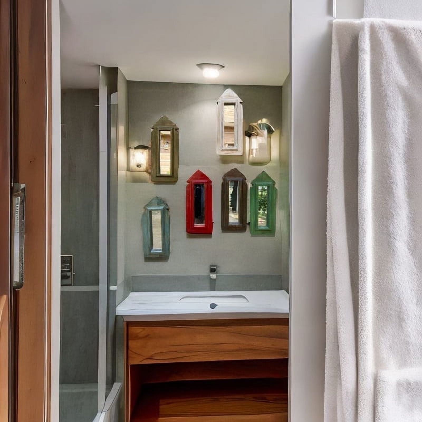 Bone Inlay Wall Decor Mirror - Walmart.com