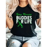Bone Marrow Donor Green Ribbon Awareness T-Shirt for Women Short Sleeve ...