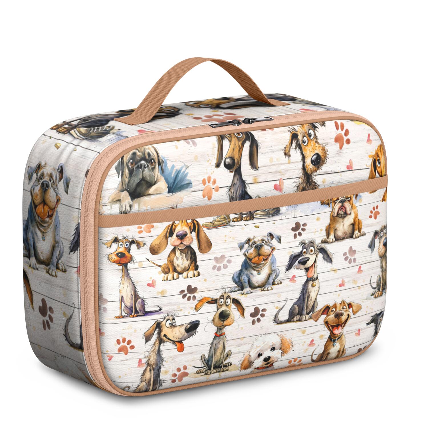 Bone Pattern Lunch Tote - Reusable Insulated Lunch Bag for Work, Office ...