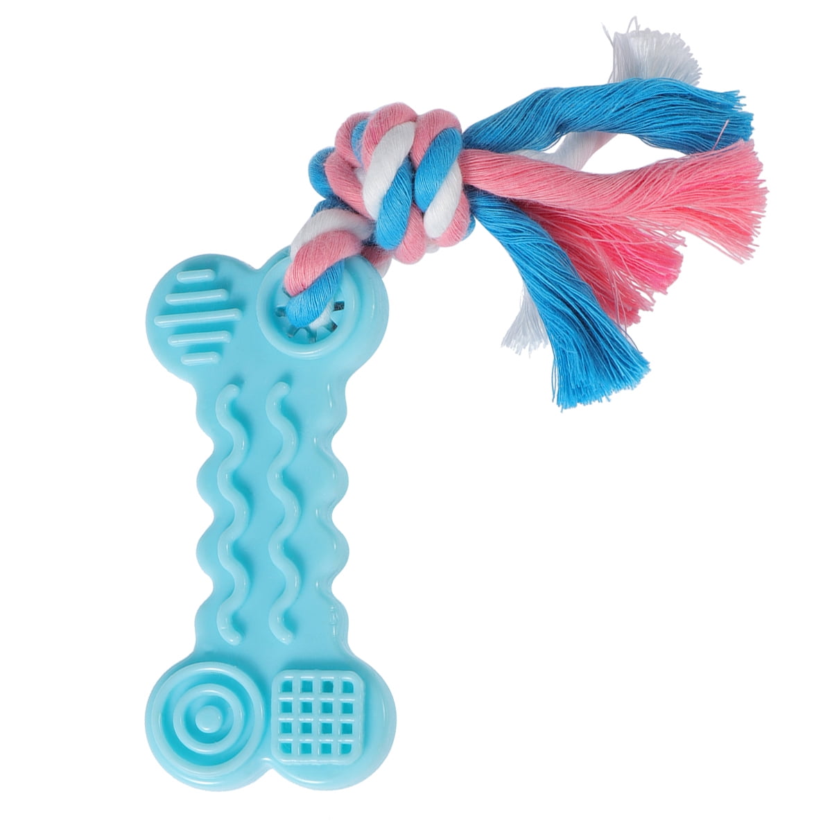 Bone Shape Design Rubber Ball And Rope Dog Chew Toy Bite-Resistance Strong Tooth Cleaning Molar ...