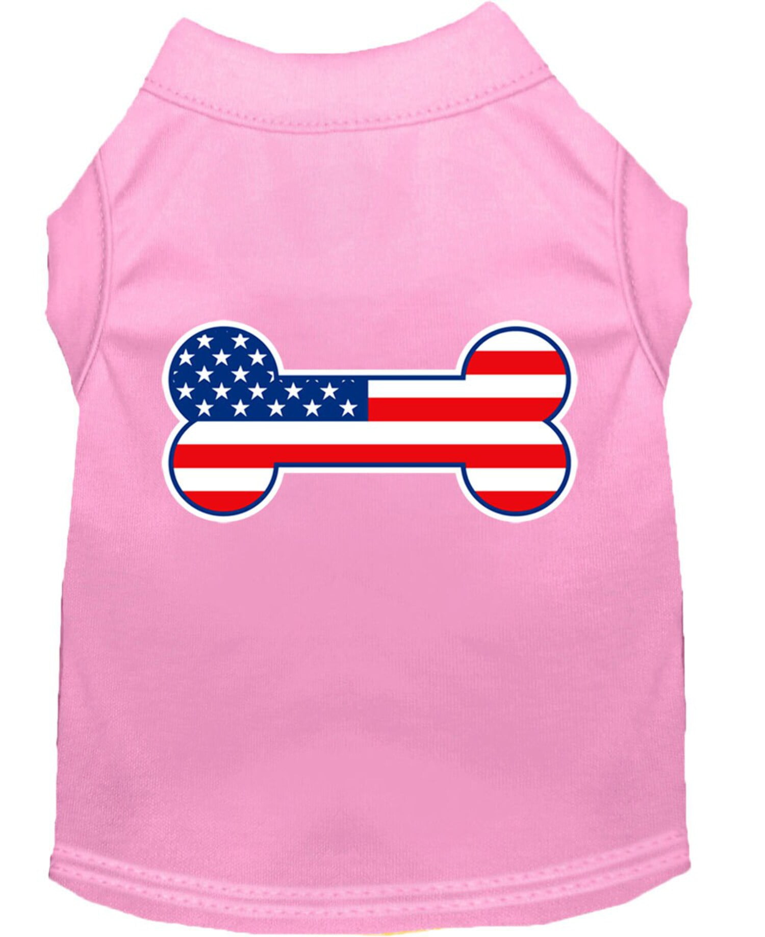 Pet Dog Cat Shirt Screen Printed, "Bone Shaped American Flag" - Walmart.com