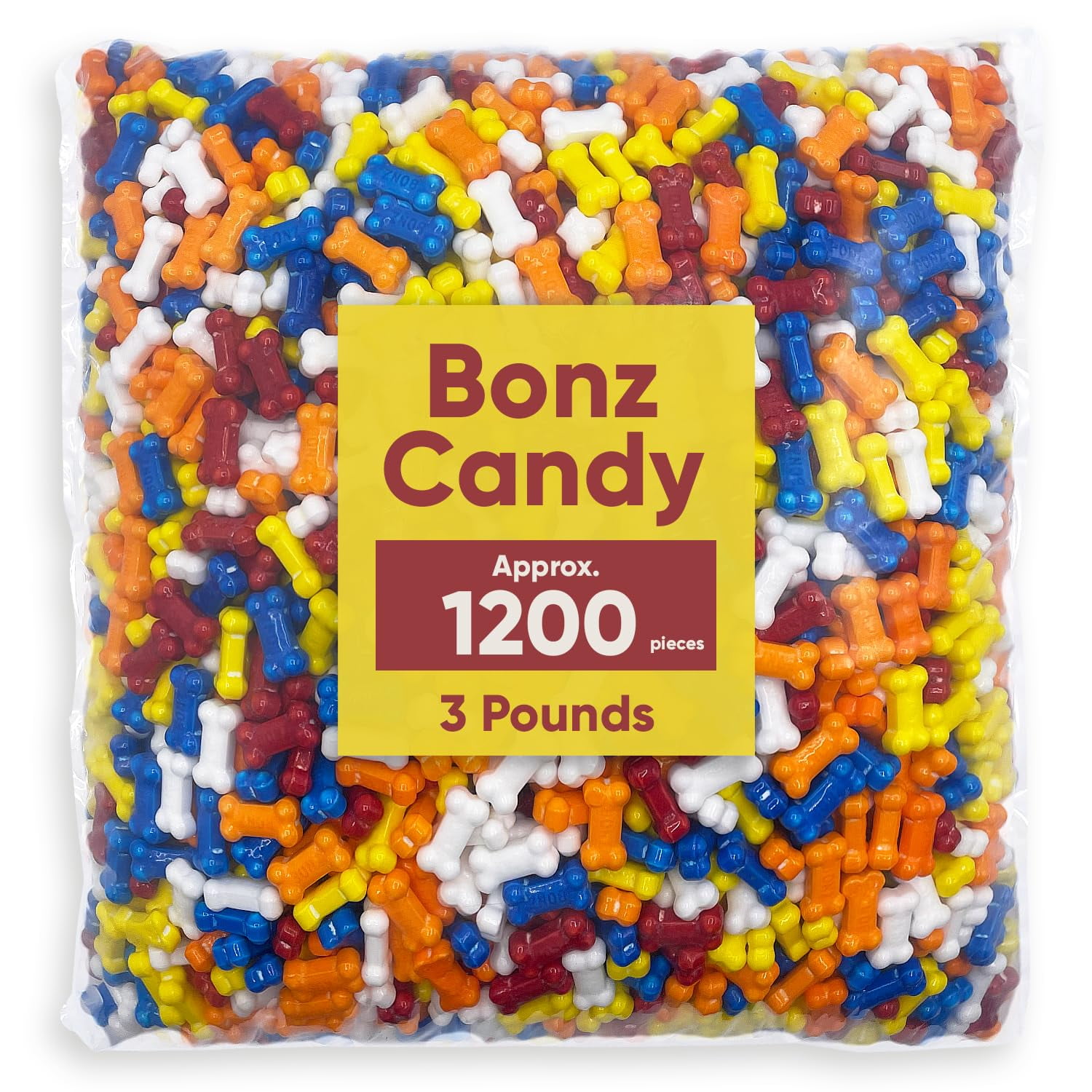 Bone Shaped Bonz Candy BCF26 - Approx 1200 Bone Candy For Kids - 3 ...