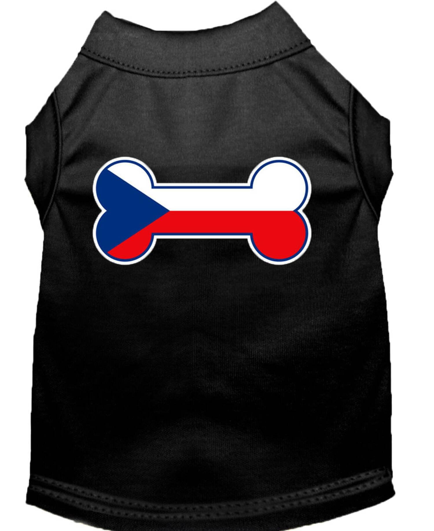 Pet Dog Cat Shirt Screen Printed, "Bone Flag Czech Republic" - Walmart.com