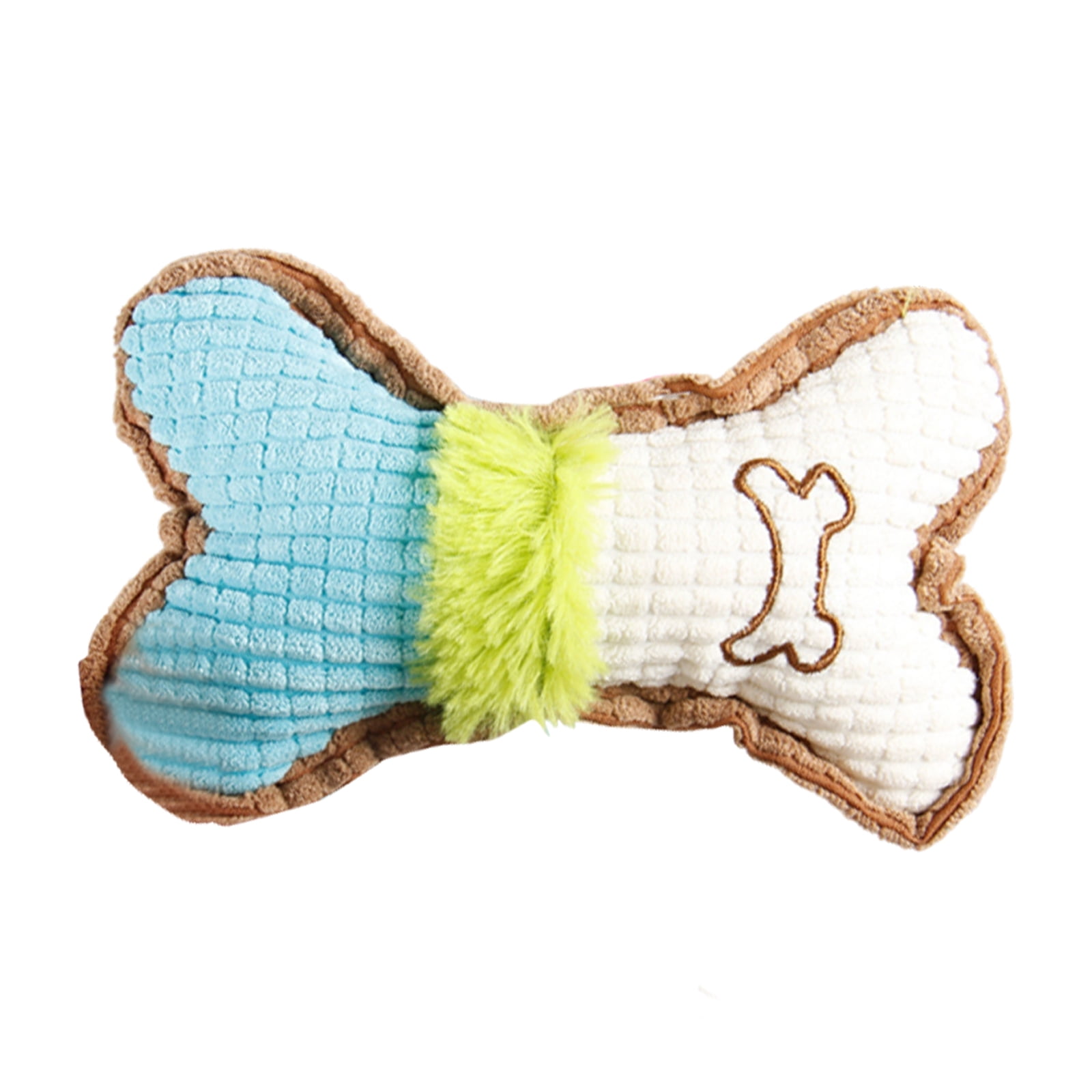 Bone Shaped Dog Squeaky Toy - Plush Bone Chew Toy for Small & Medium ...