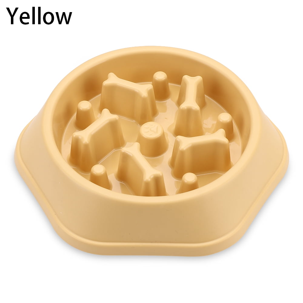 Bone Shaped Rotary Interactive Anti Choke Puppy Dishes Pet Slow Feeder ...