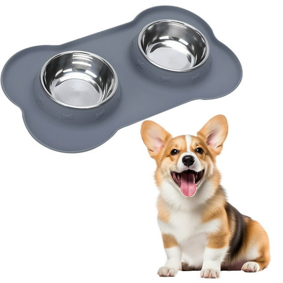 Peggy 11 No Spill Non-skid Stainless Steel Deep Dog Bowls