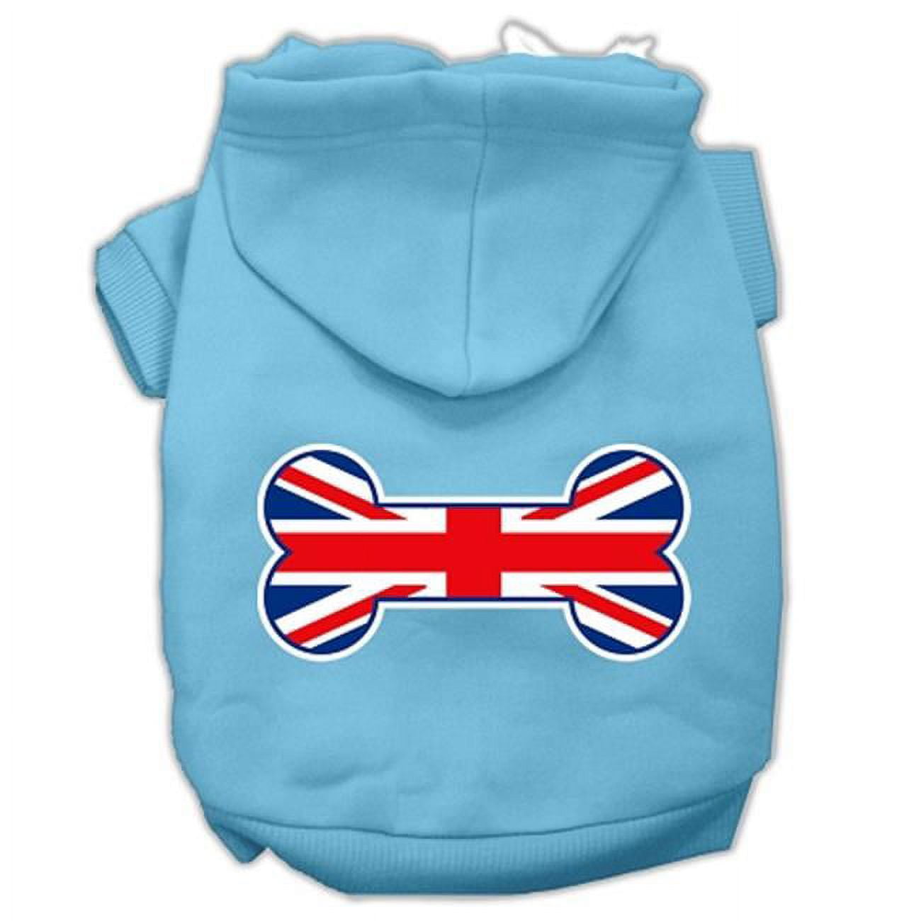 Bone Shaped United Kingdom Union Jack Flag Screen Print Pet Hoodies ...