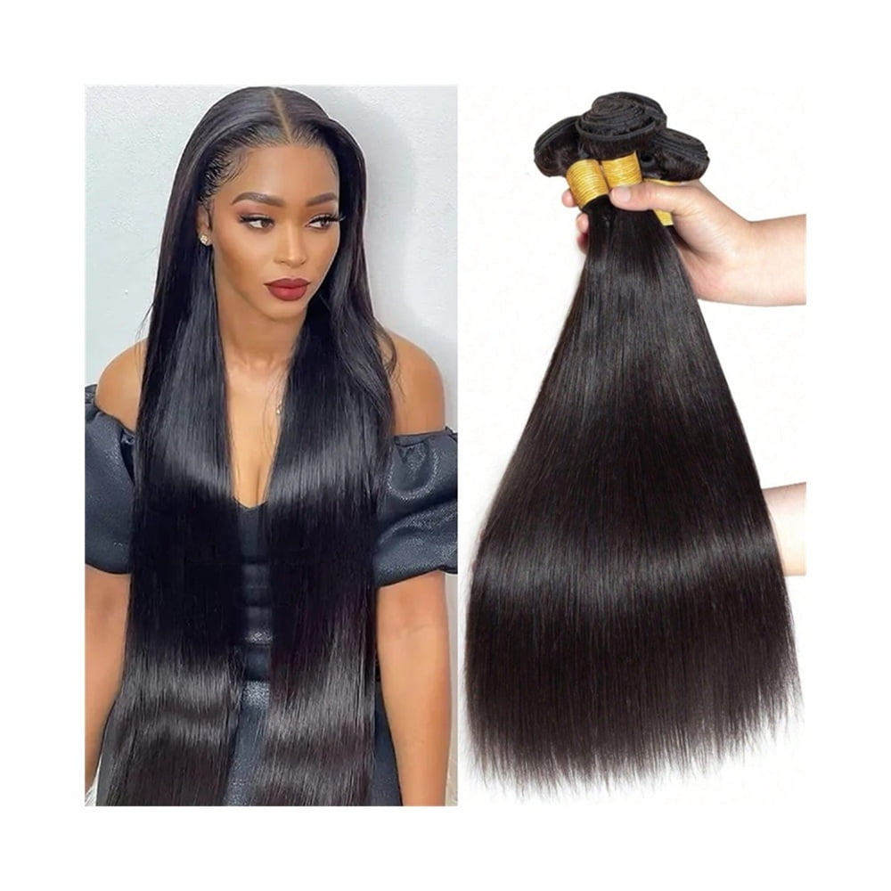 Bone Straight Human Hair Bundles Peruvian Virgin Hair Bundles Double ...