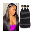 Bone Straight Weave Bundles Brazilian Human Hair Natural Color 8-32 ...