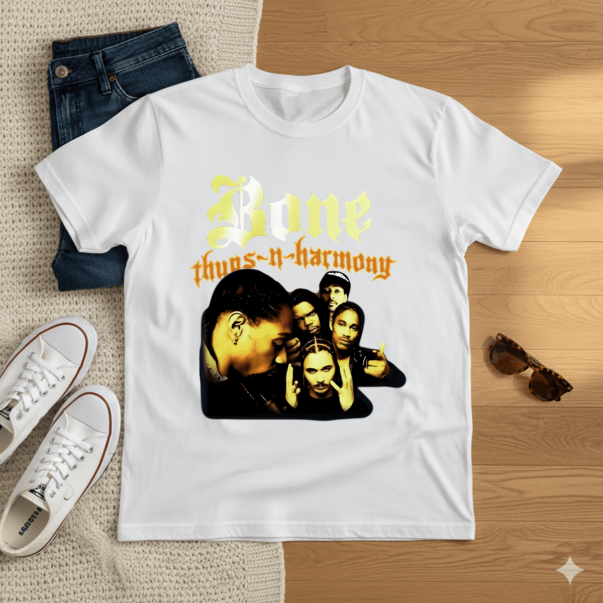 Bone Thugs-N-Harmony Vintage 90s Rap Group Hip Hop Fan Unisex T-Shirt ...