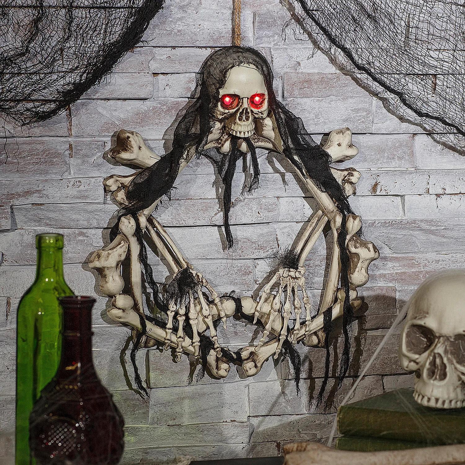 Bone Wreath Light-Up Halloween Decoration 16.5" - Walmart.com