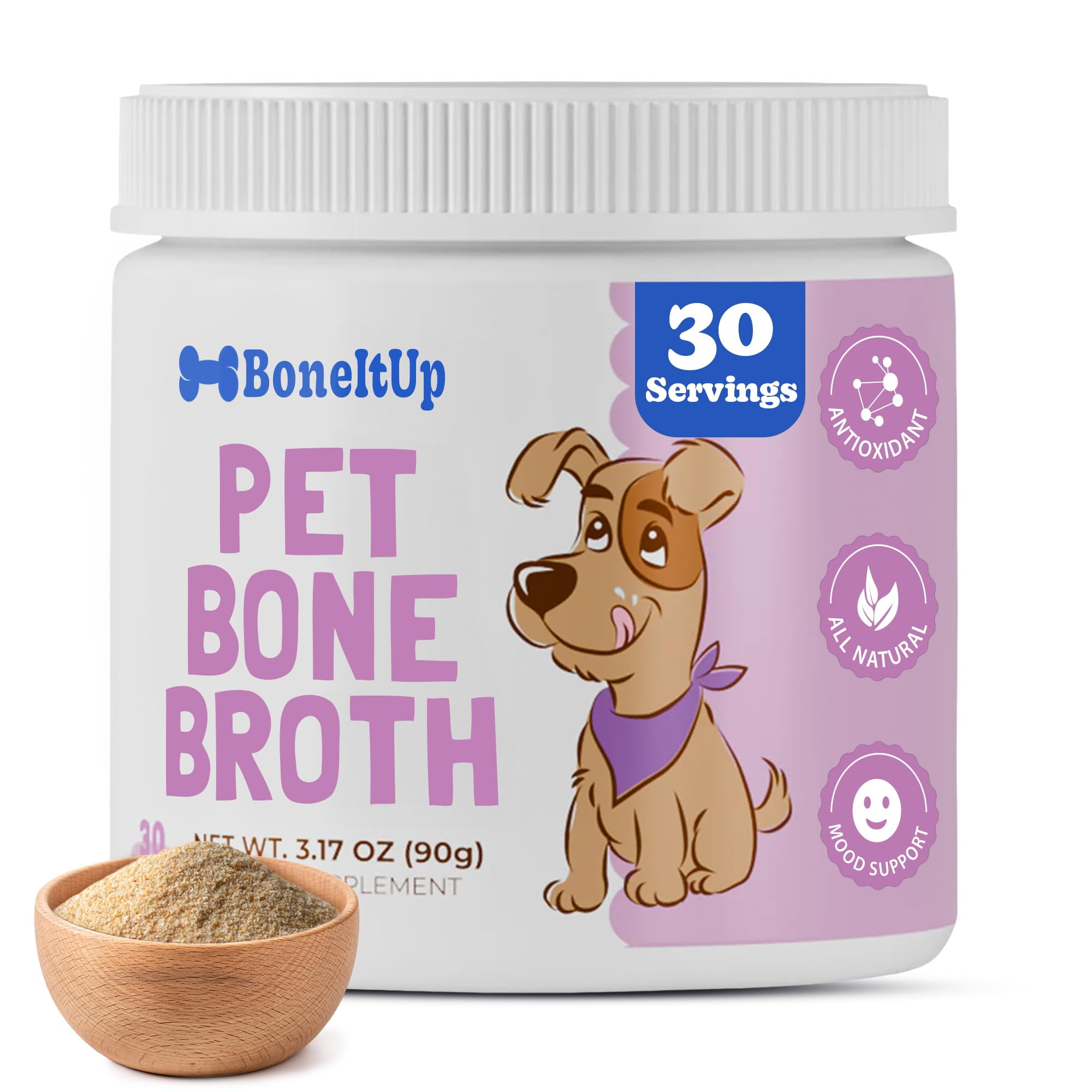 BoneItUp Dog Bone Broth Powder - Made with Real Beef & Chicken ...