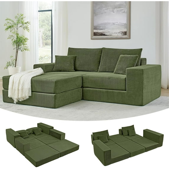 Boneless Couch for Living Room, 8-in-1 Cloud Modular Sectional Couch ...