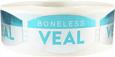 Boneless Veal Grocery Store Food Labels .75 x 1.375 Inch 500 Total ...