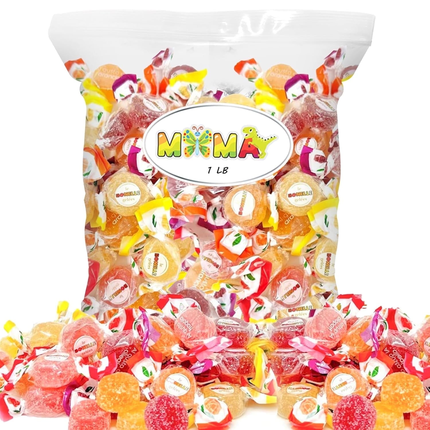 Bonelle Sugar-Free Italian Fruit Halloween Jelly Candy - 1 lb Assorted ...
