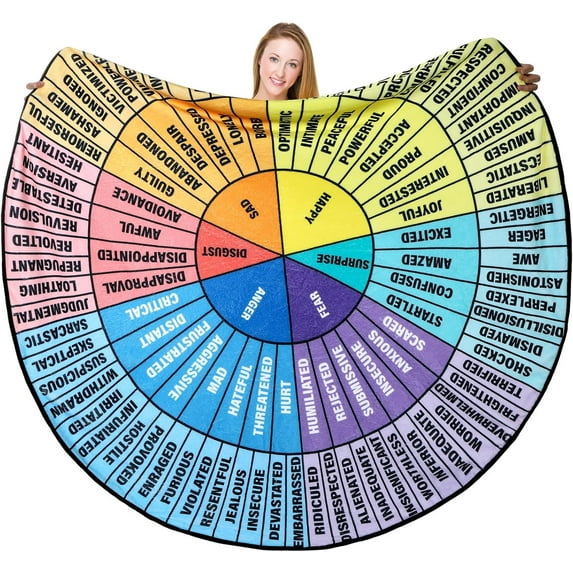 Bonerwhite Wheel of Emotions Feelings Blanket Feelings Wheel Chart ...