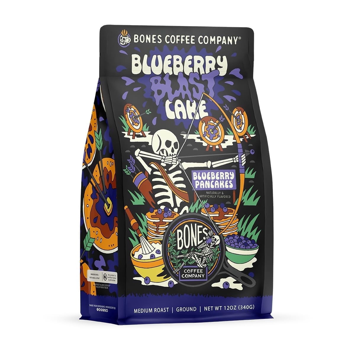 Bones Coffee Blueberry Blast Cake Ground Coffee for Office - Walmart ...