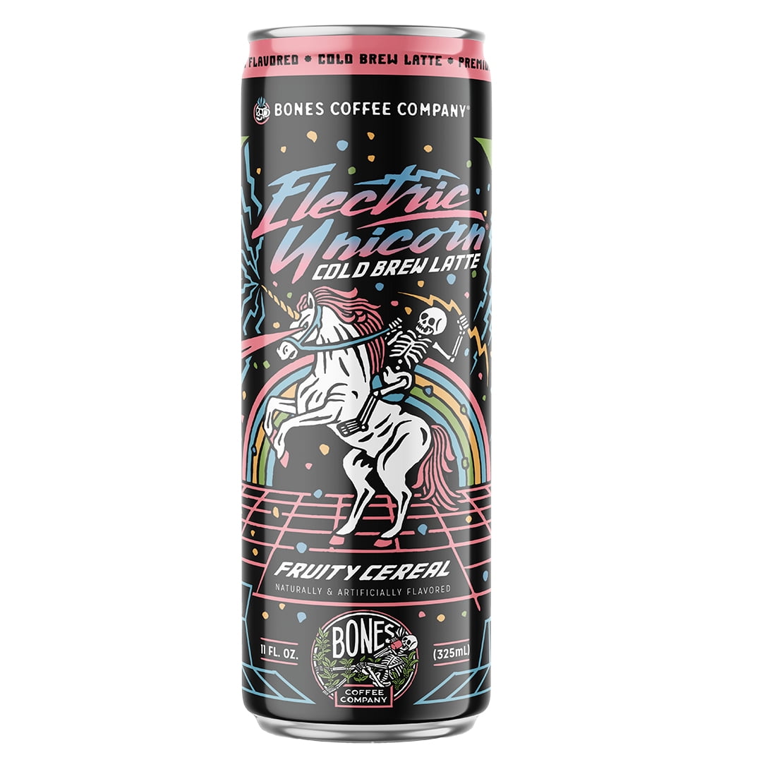 Bones Coffee Company Ready to Drink Cold Brew Can, Electric Unicorn ...