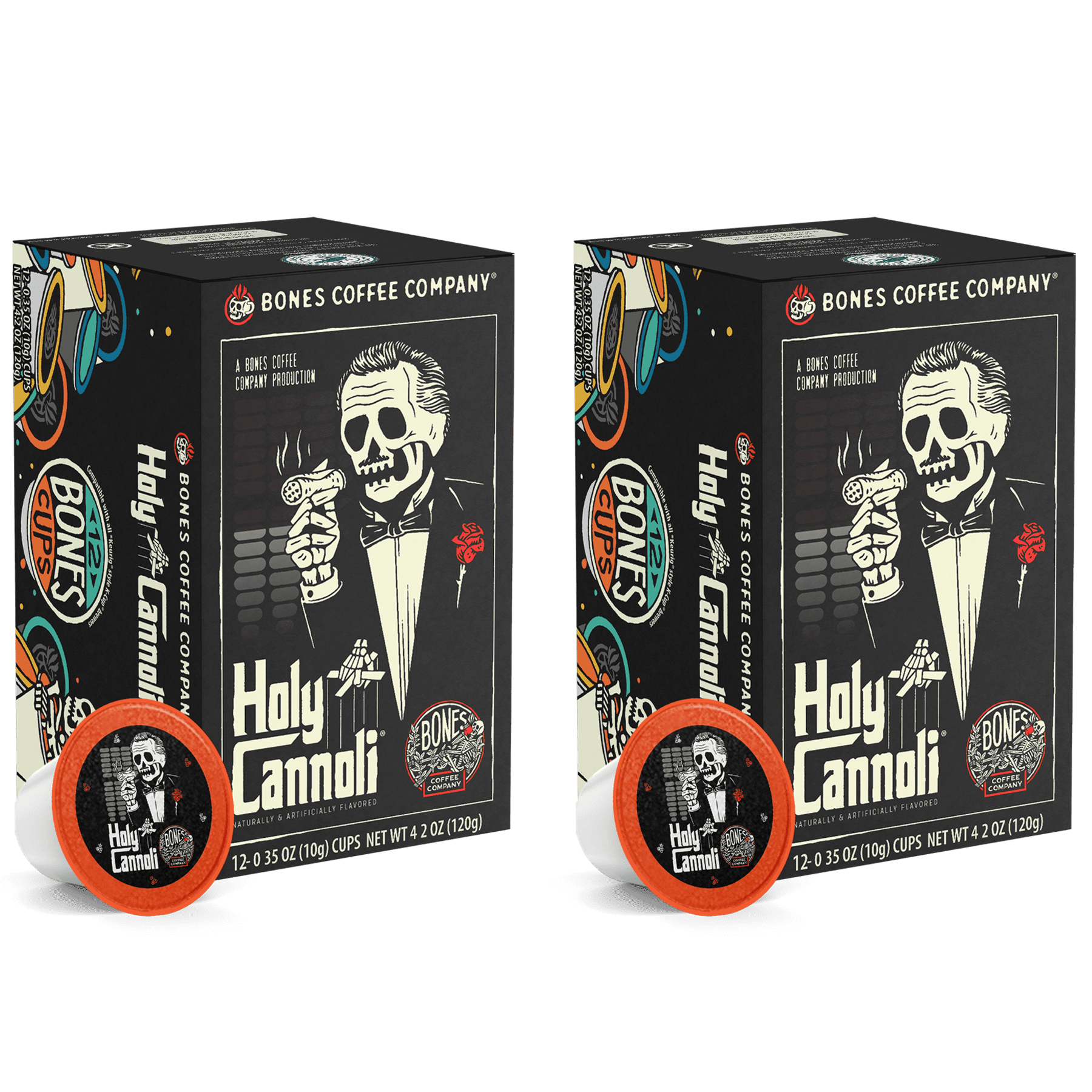 (2 pack) Bones Coffee Medium Roast Bones Cups | 12 ct. Single Serve ...