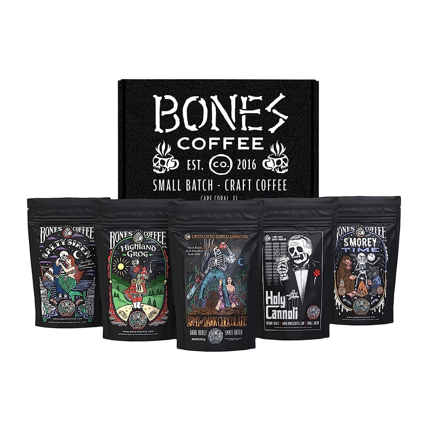 Free Shipping! Bones Coffee Company Medium Roast Ground Coffee, 4 oz ...