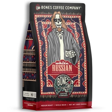 Bones Coffee Medium Roast Whole Bean Coffee | 12 oz Strawberry ...