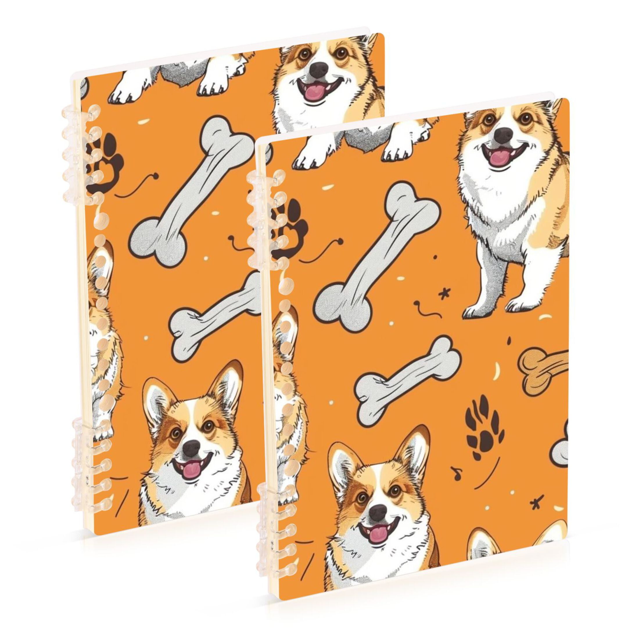 Bones Dogs Ring Binder Notebook Journey Note Diary College Ruled Spiral ...