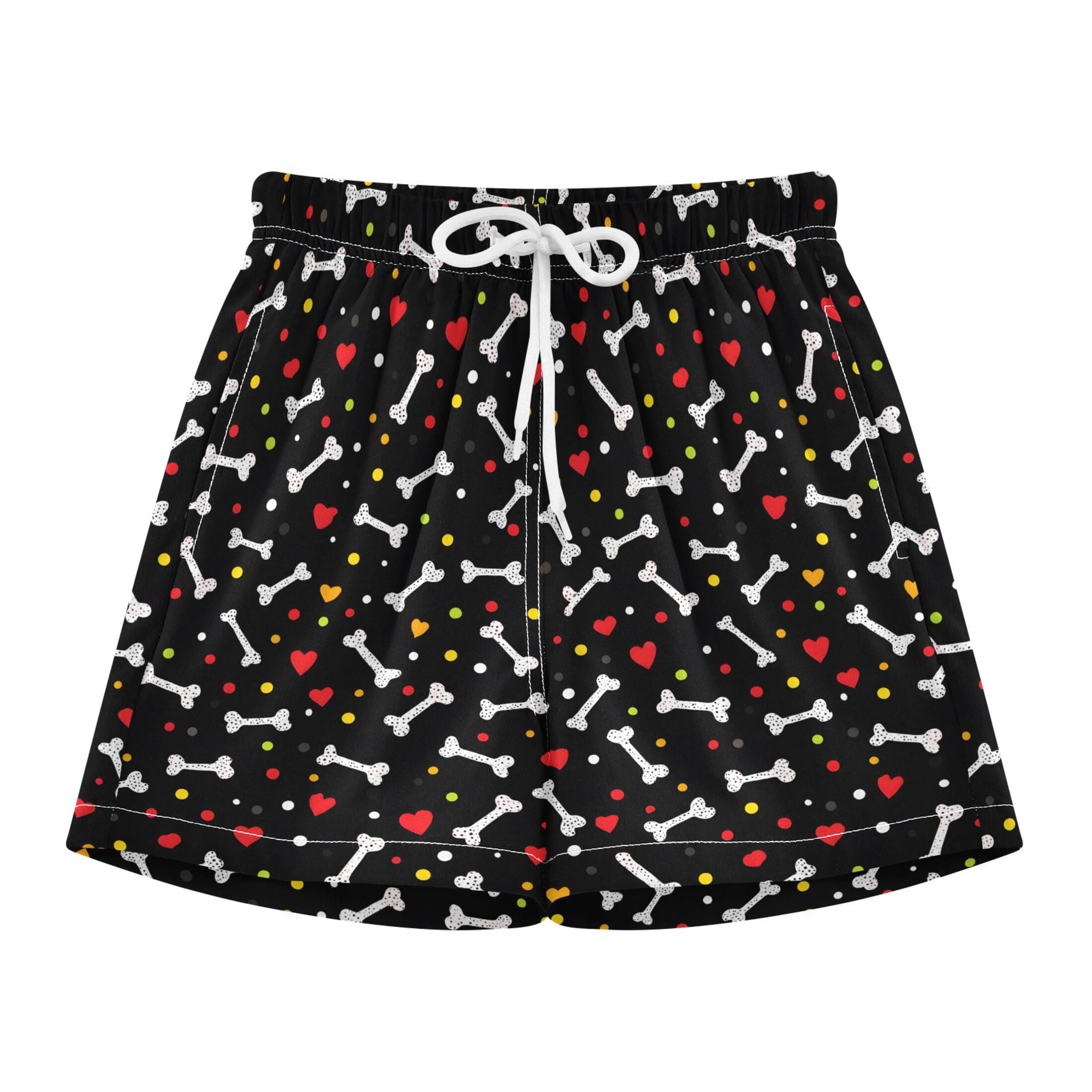 Bones Hearts Swim Trunks Quick Drying Bathing Suit Summer Shorts ...