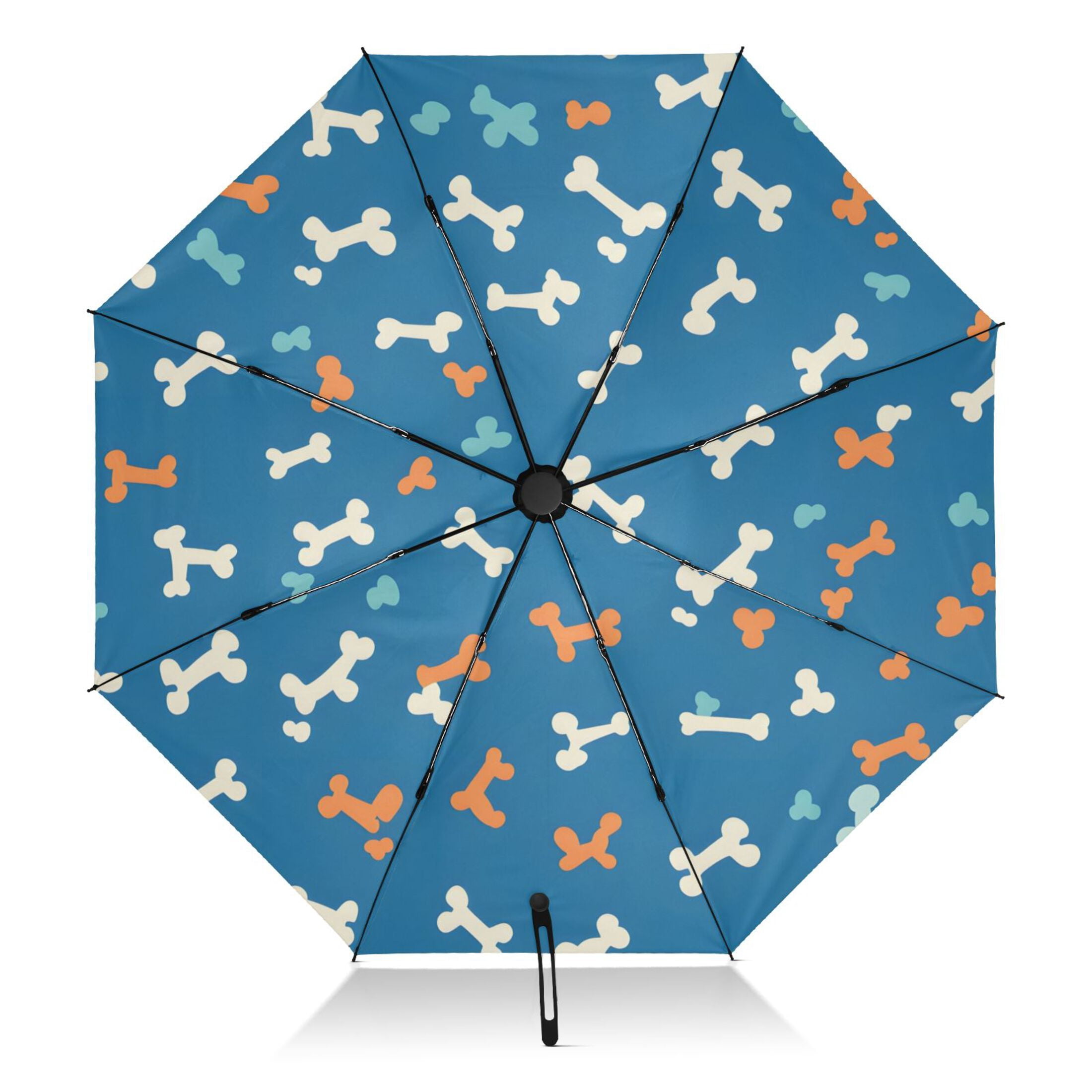 Bones Pattern Umbrella Folding Sun Umbrella Travel Auto Open Close ...