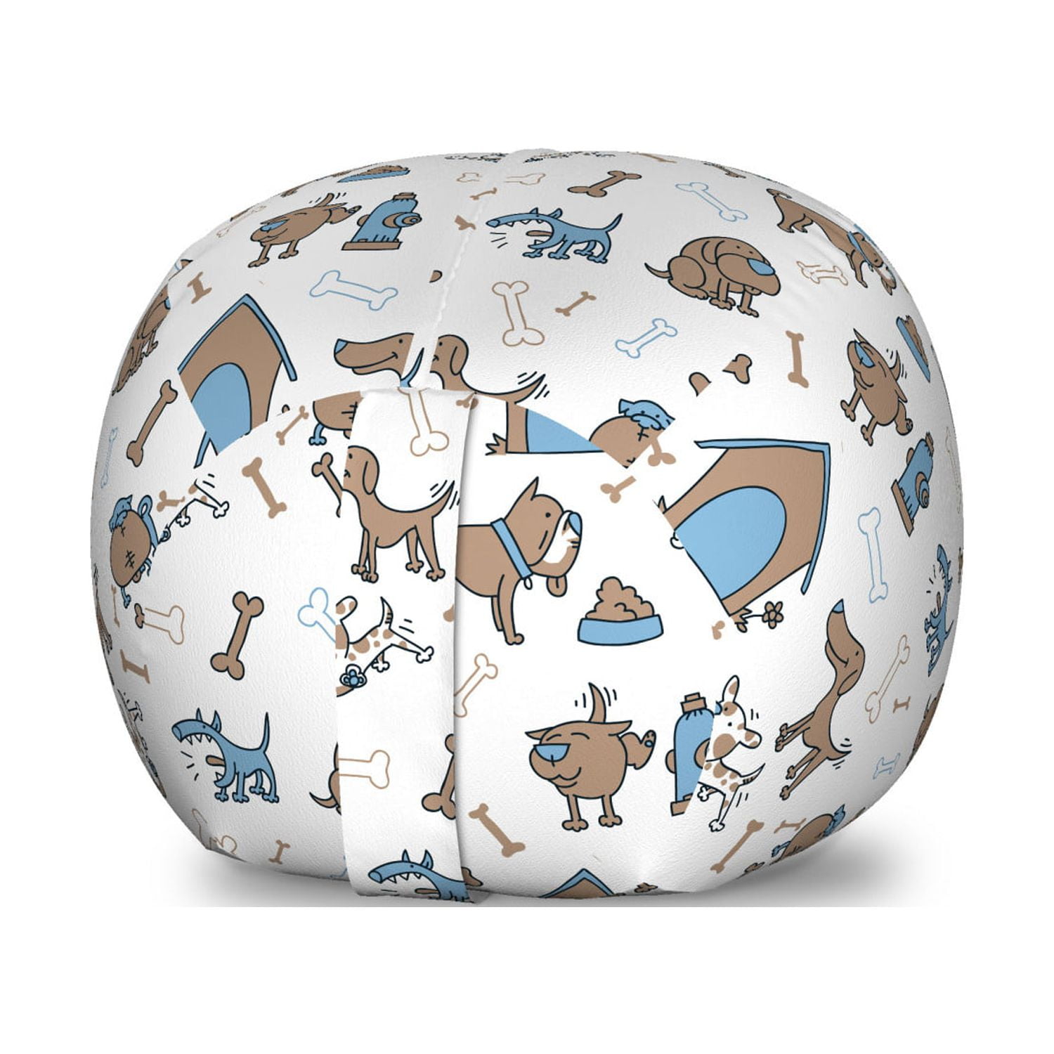 Bones Storage Toy Bag Chair, Cartoon Style Dog Related Elements ...