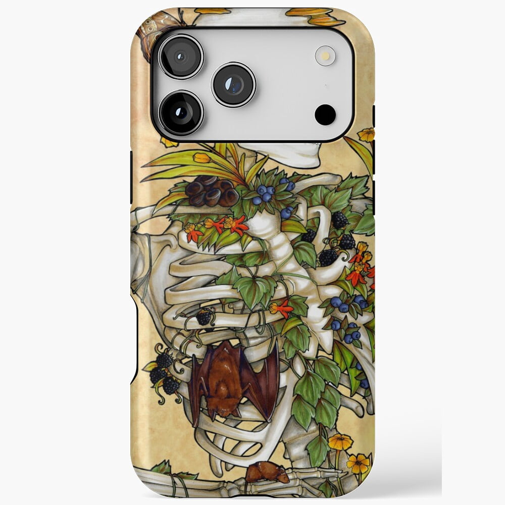 Bones and Botany Gothic Witchy Cottagecore Floral Case for iPhone 11 12 ...
