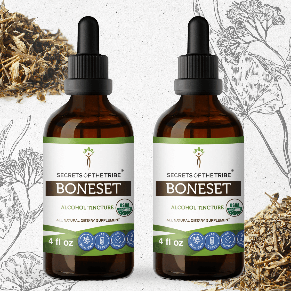 Boneset Tincture Alcohol Extract, Organic Boneset (Eupatorium ...