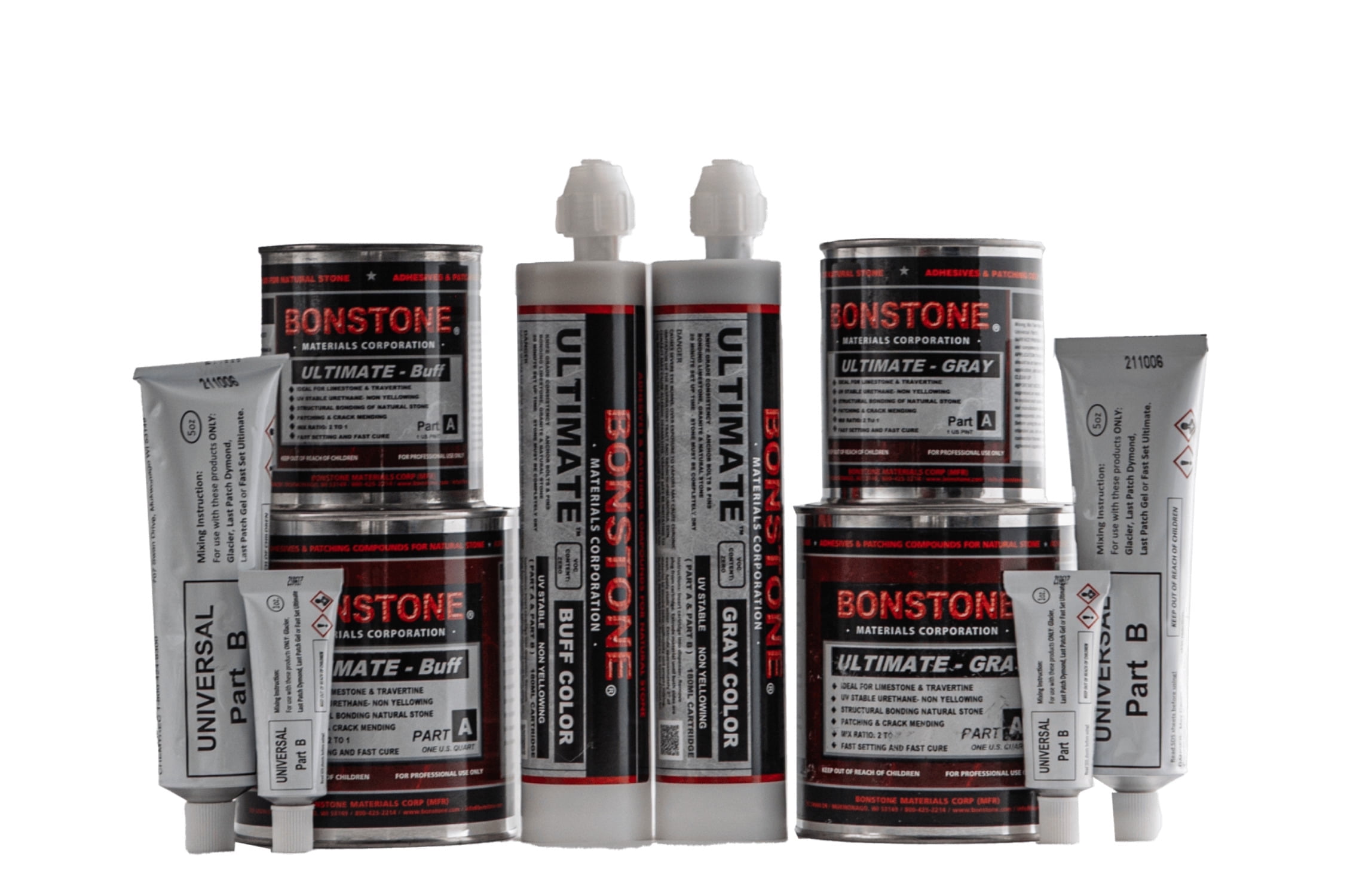 Bonestone Ultimate Quart Adhesive (Gray) Ideal for Anchoring, Bonding ...