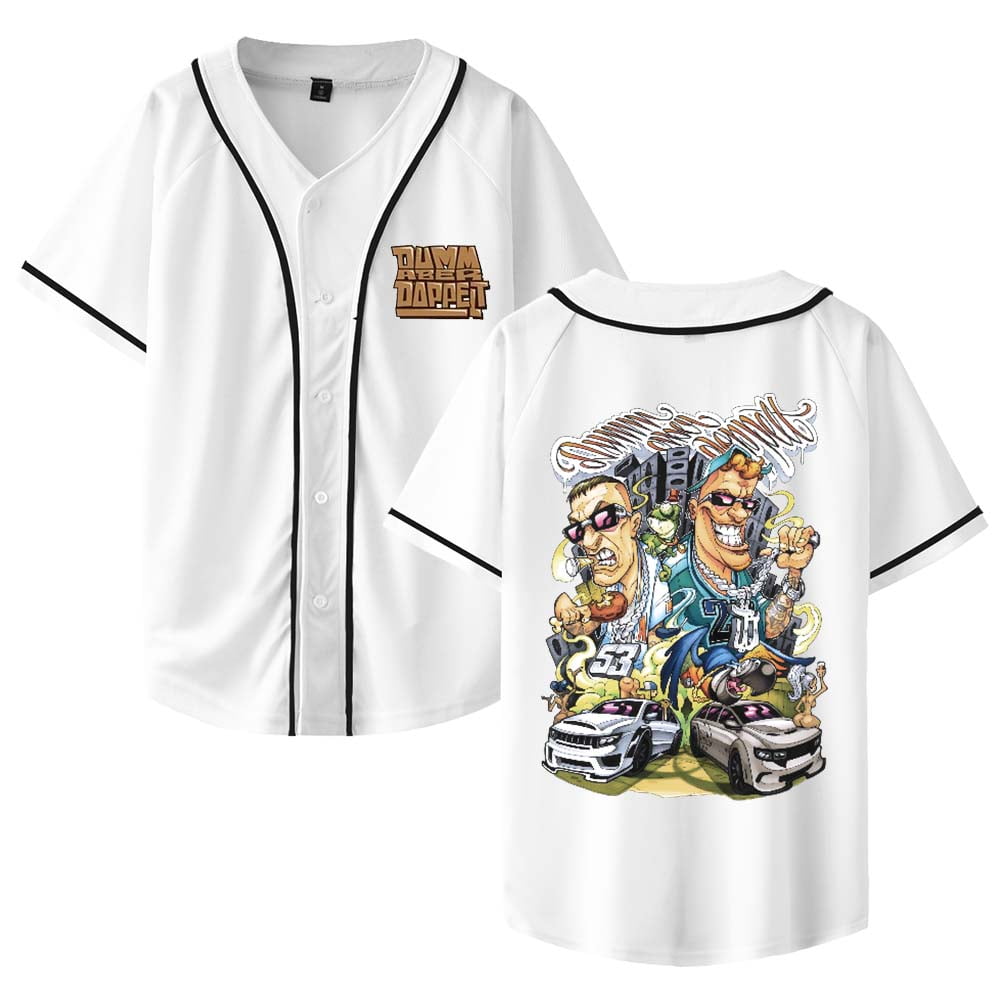 Bonez MC Dumm Aber Doppelt Album Merch Baseball Jersey Shirt V-Neck ...