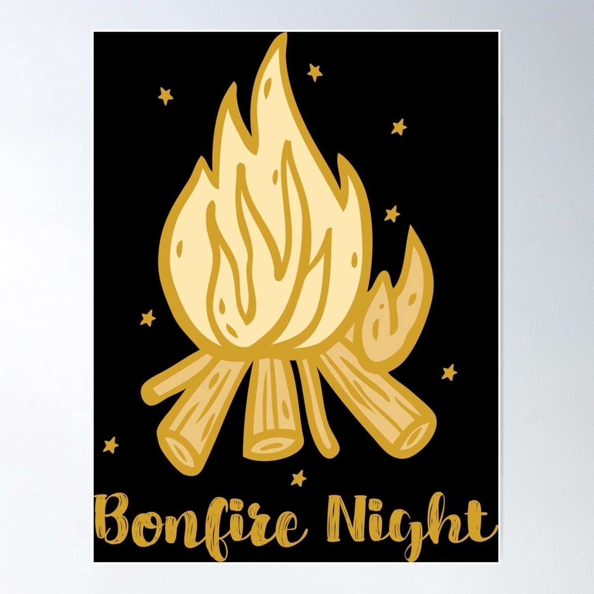 Bonfire Night | German Hiking Poster Wall Art, Modern Wall Decor For ...