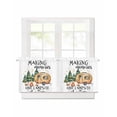 Bonfire Tree Car Short Blackout Curtains 24 Inch Long Making Memories ...