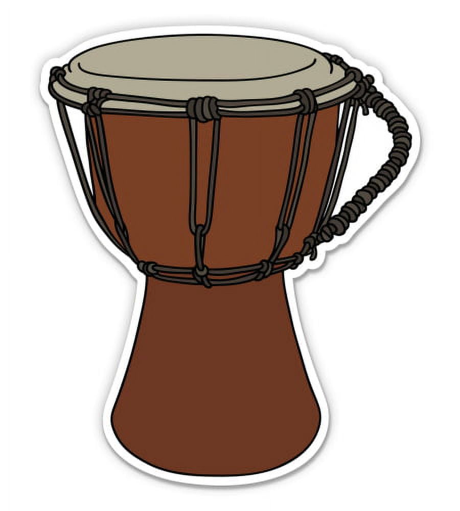 Bongo Drum African - 5" Vinyl Sticker - For Car Laptop I-Pad ...