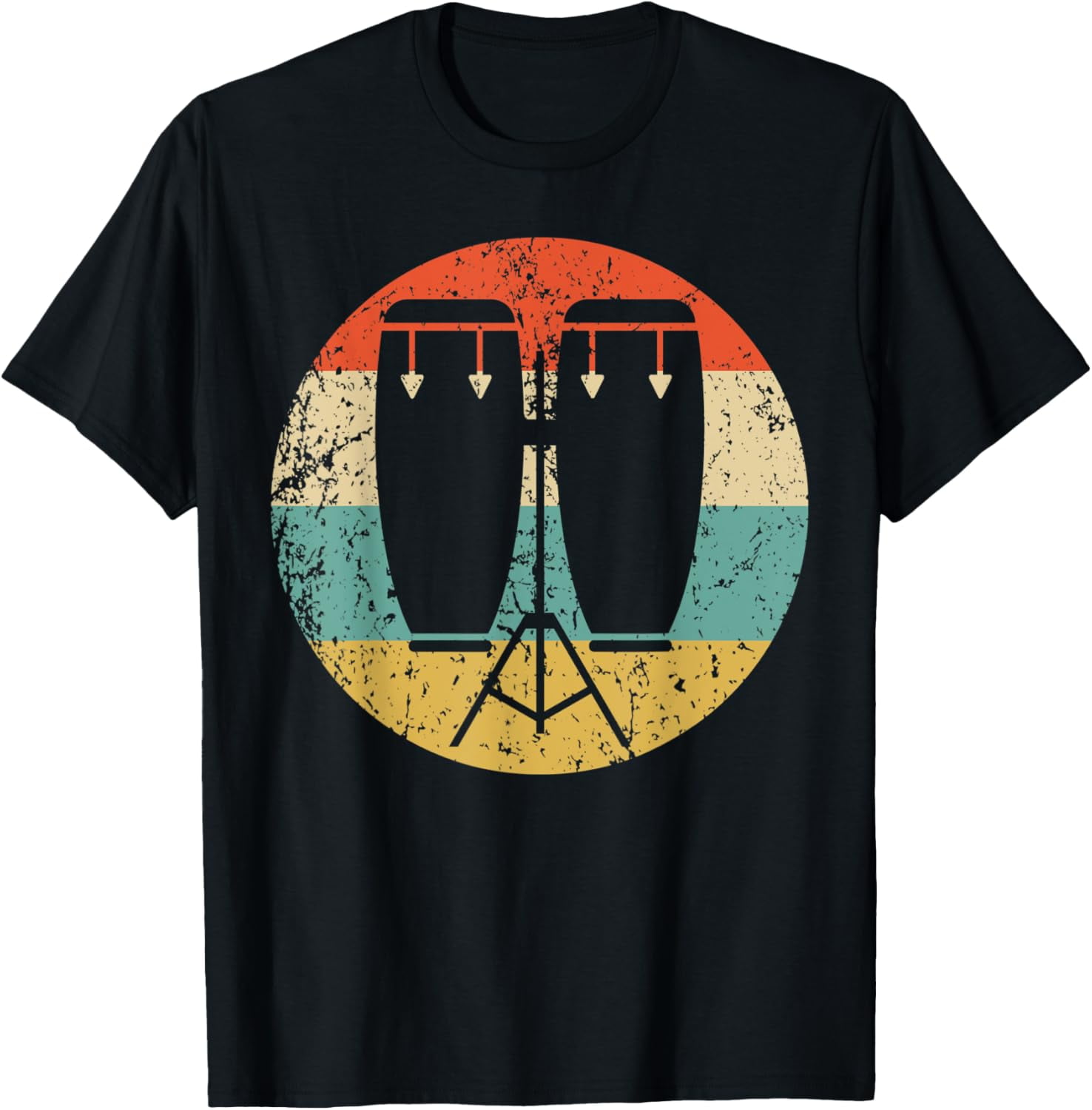 Bongo Drums Retro Music Musician Musical Instrument T-Shirt men and ...