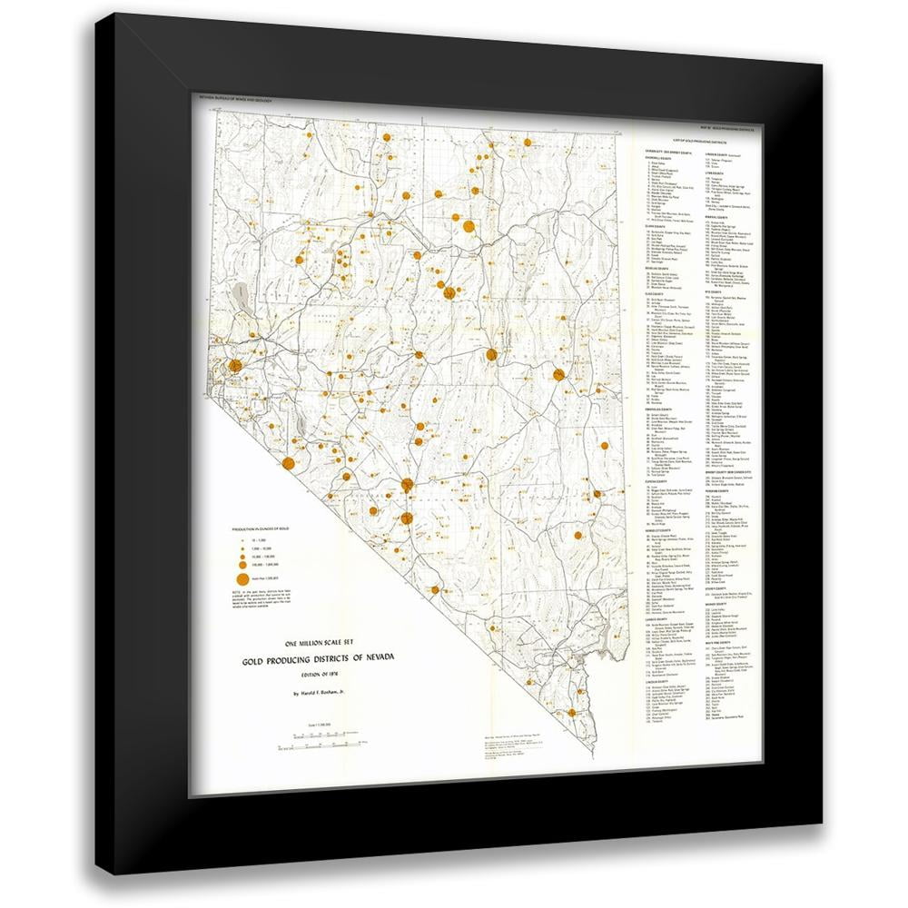 Bonham 15x16 Black Modern Framed Museum Art Print Titled - Gold ...
