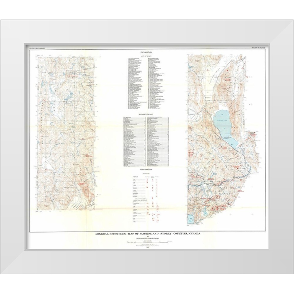 Bonham 17x15 White Modern Wood Framed Museum Art Print Titled - Washoe ...