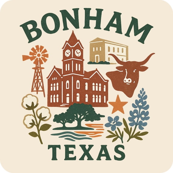 Bonham Texas Keepsakes Souvenir Vinyl Sticker – Destination Travel ...
