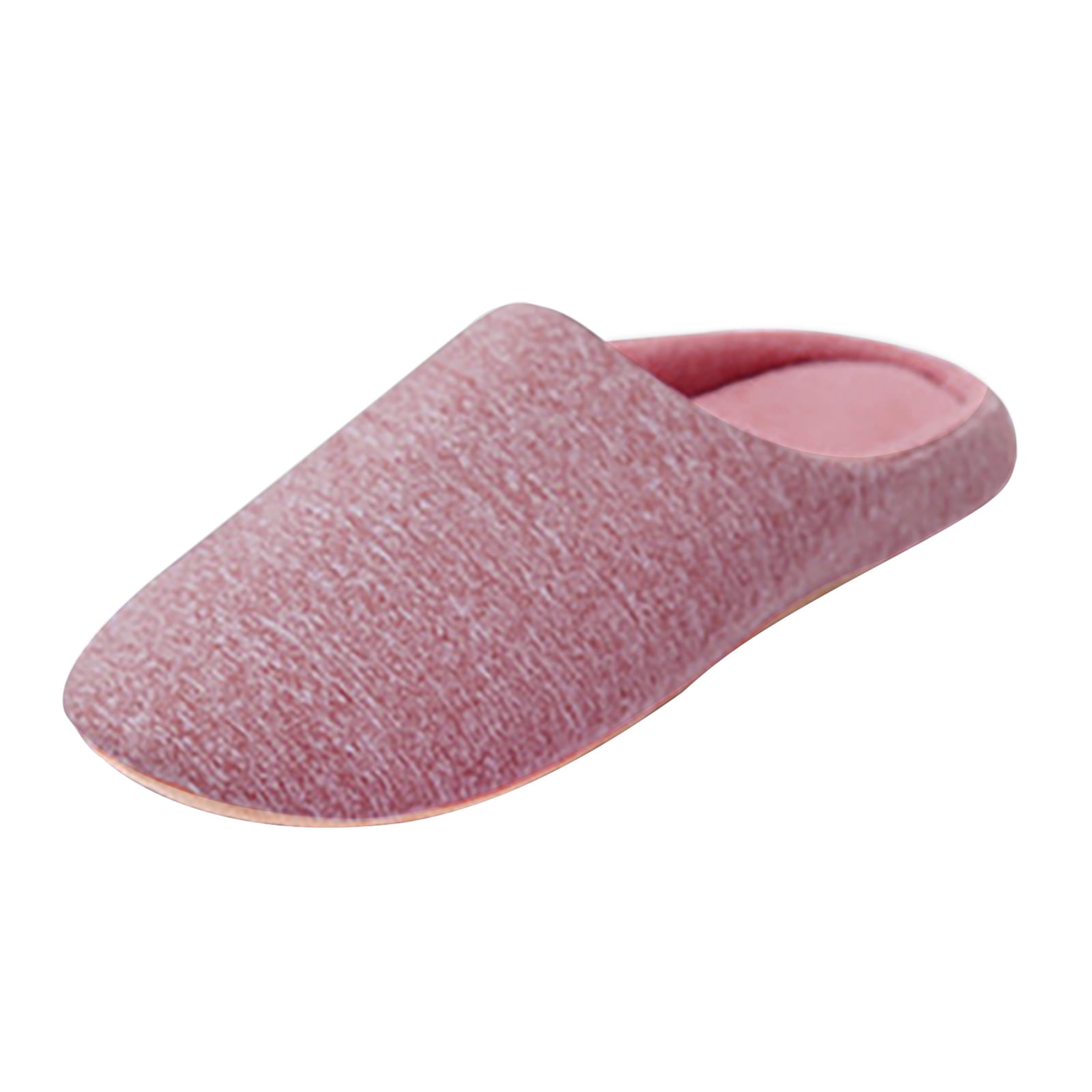 Boniawe Slippers For Women Round Toe Flats Plus Velvet House Slippers ...