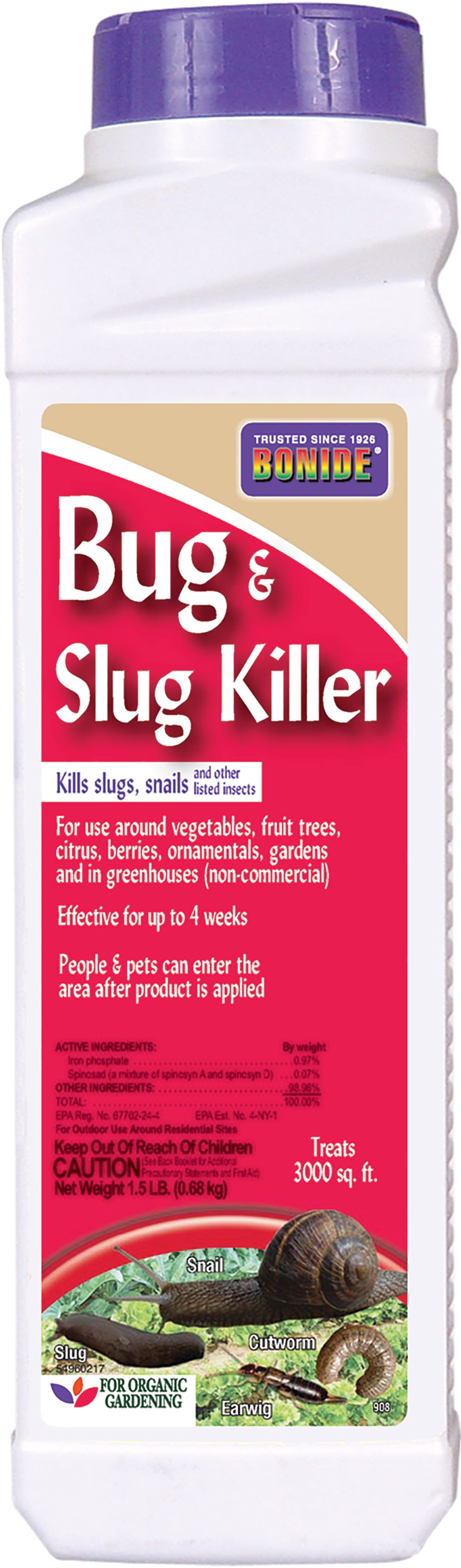 Bonide 1.5 lbs. Outdoor Bug & Slug Killer - Organic Insecticide for ...