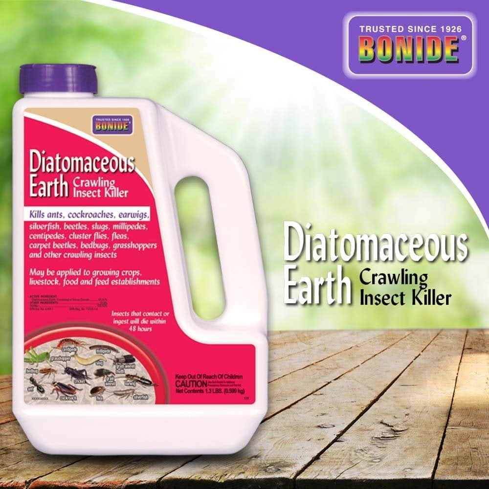 Bonide Insecticide Diatomaceous Earth Bug & Crawling Insect Killer, 1.3 ...