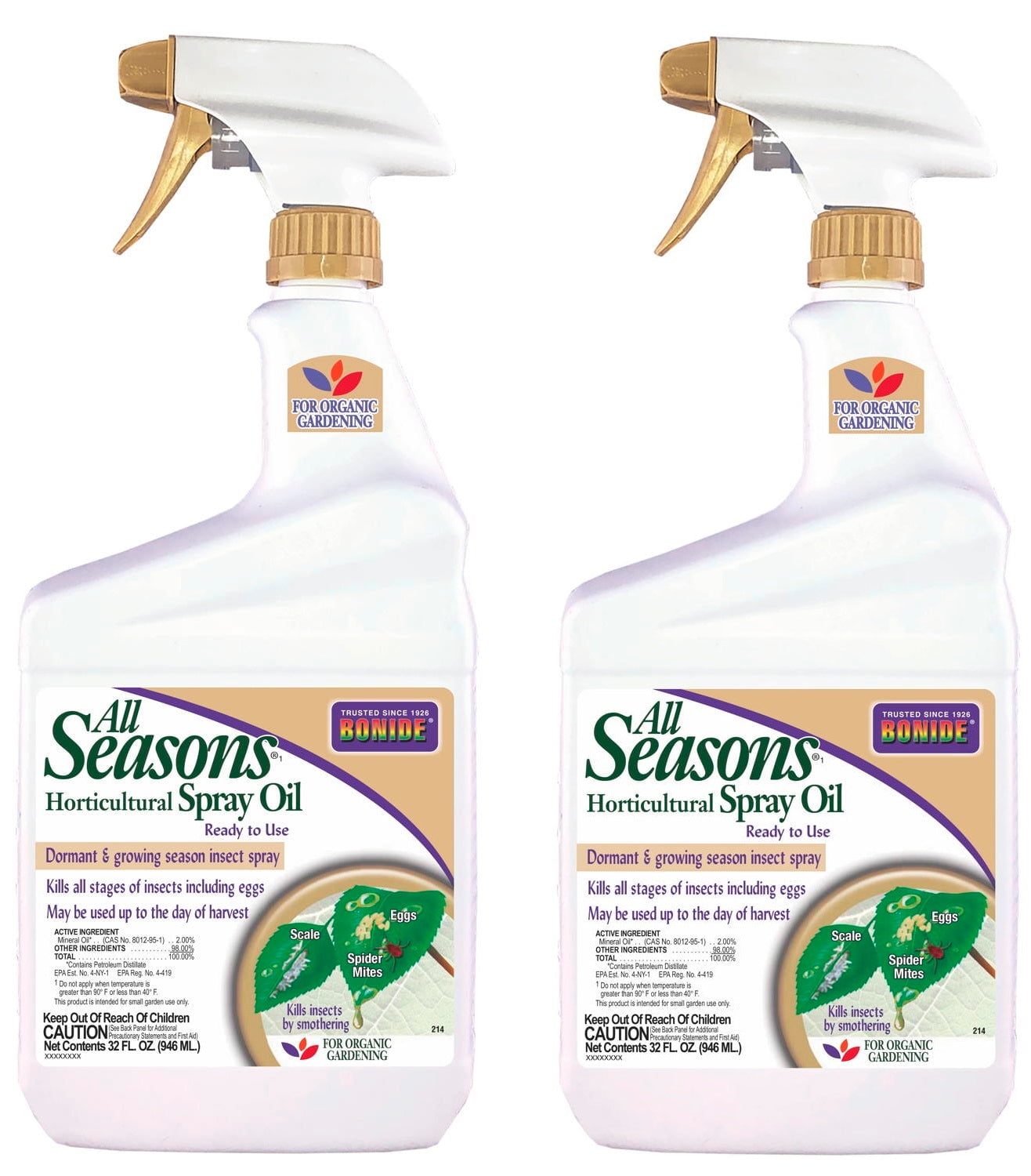 BONIDE All Seasons Horticultural Spray Oil, Gardening Insect Control, 2 ...